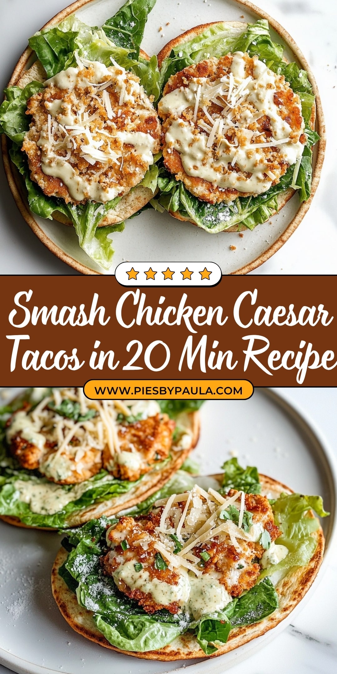 Smash Chicken Caesar Tacos: Juicy Seasoned Chicken Perfection