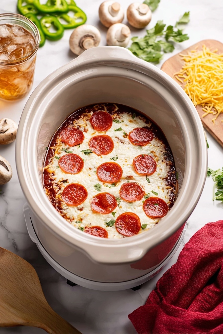 Crock Pot Italian Sausage Pasta Bake | Easy Slow Cooker Dinner