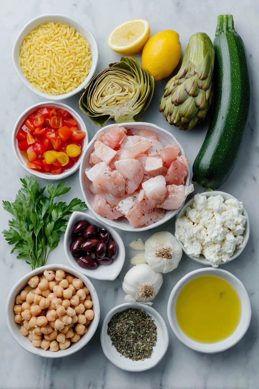 Greek Chicken Orzo Skillet: Delicious Mediterranean One-Pan Meal