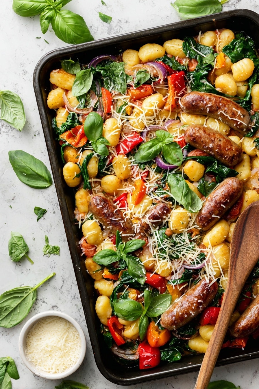 Sheet Pan Gnocchi with Kielbasa and Vegetables: Easy & Flavorful