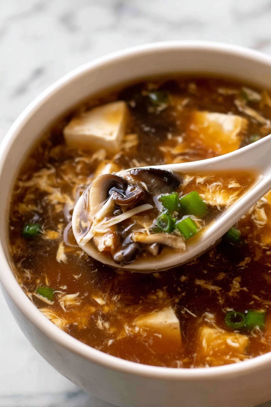 Hot and Sour Chicken Mushroom Soup: Flavorful & Easy to Make