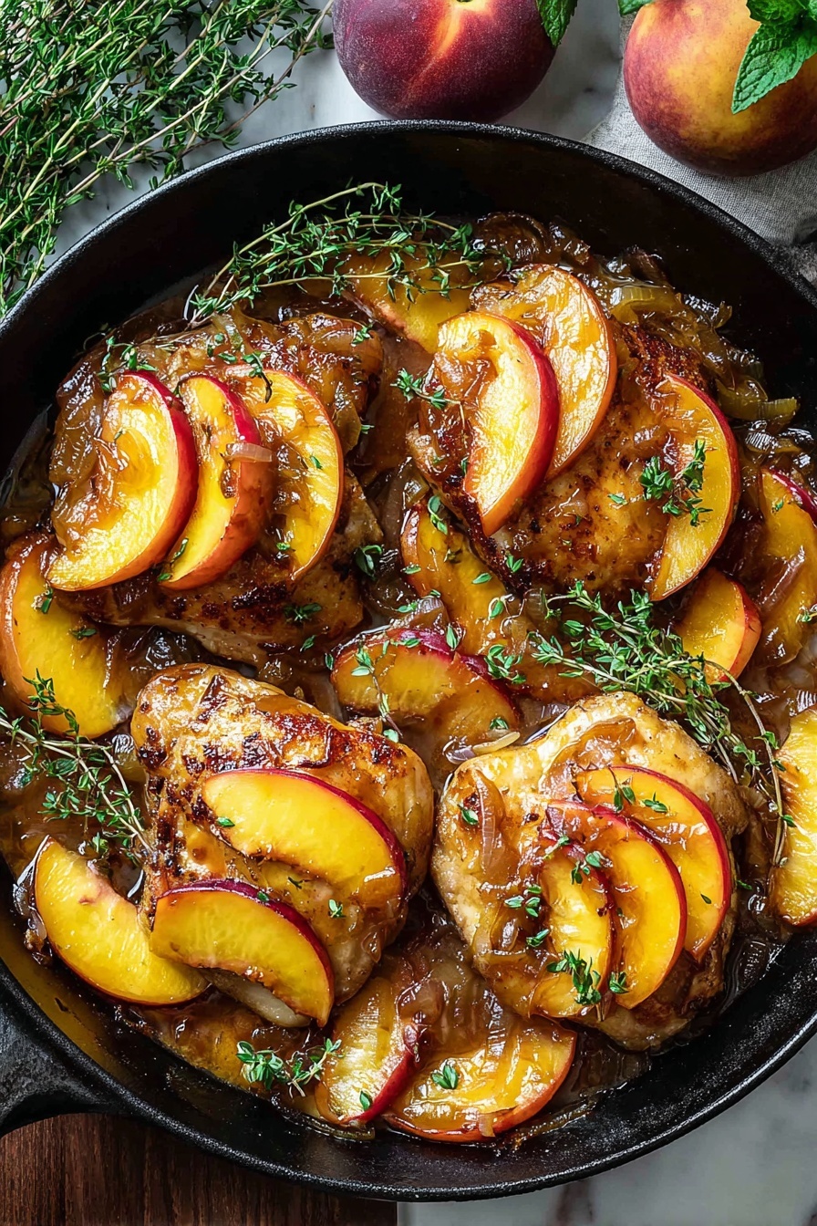 Roasted Peach Chicken - Delicious & Easy Weeknight Dinner